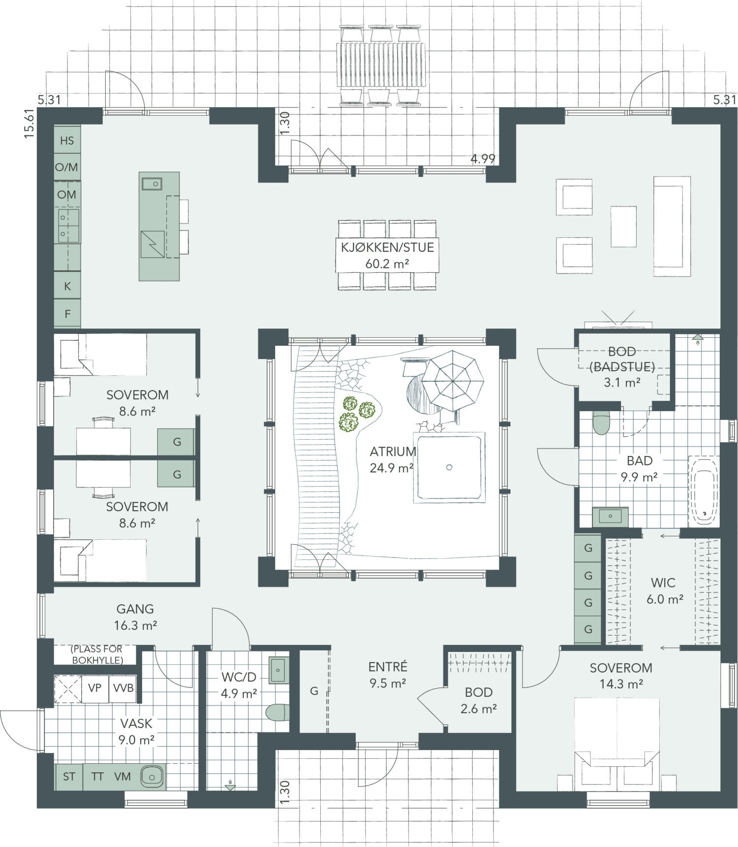 Husmodellen Atrium | Fiskarhedenvillan
